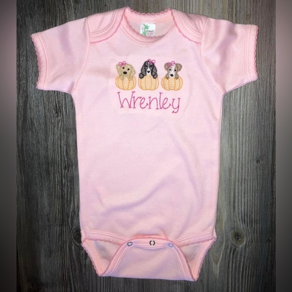 Kissy Kissy | One Pieces | New Monogram Wrenley Pink Onesie | Poshmark